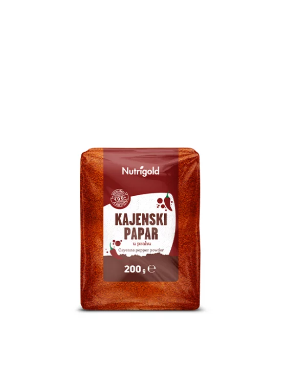 Nutrigold Kajenski Poper V Prahu | 200g | Tovarna Zdrave Hrane